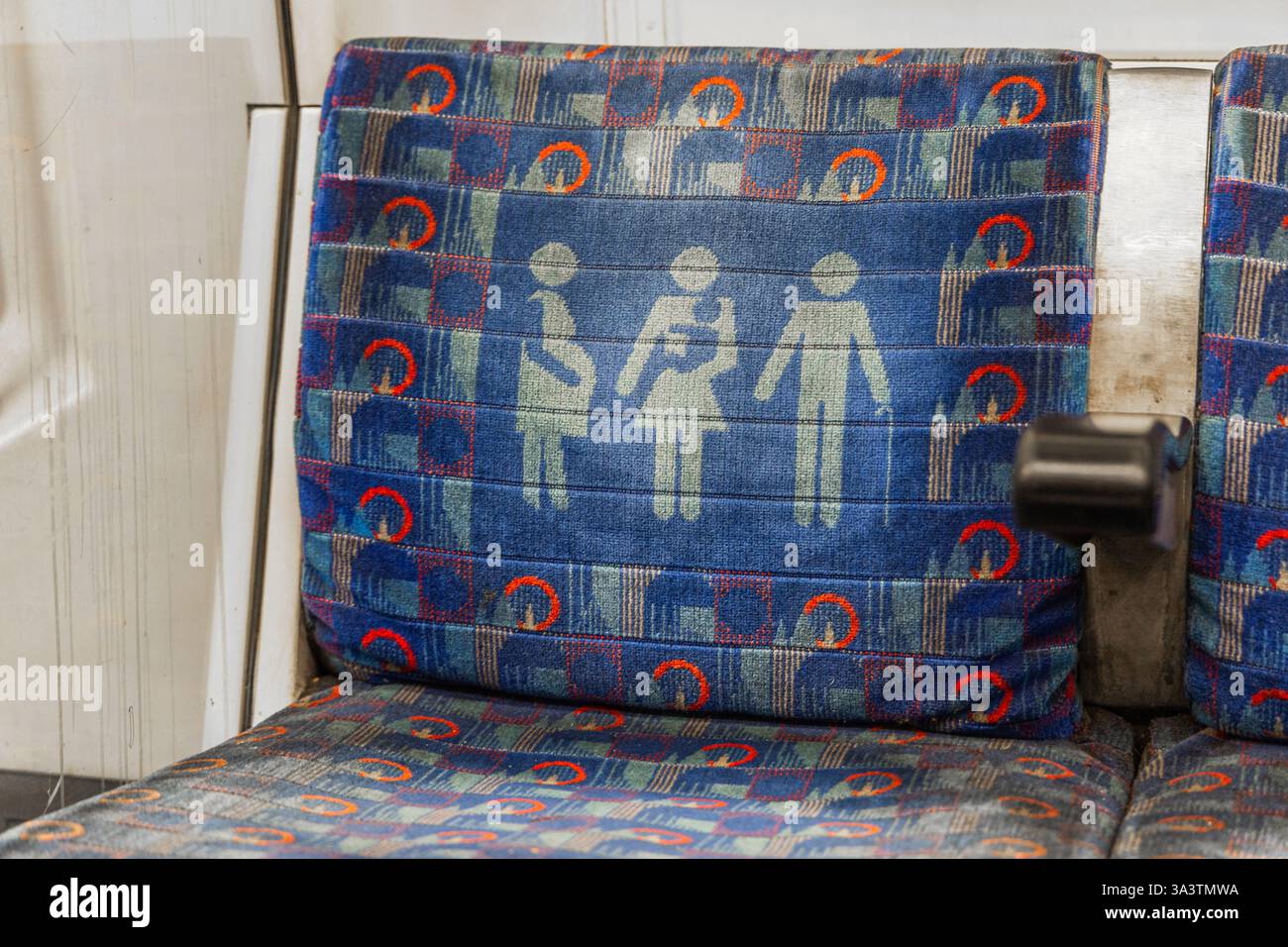 London, UK- September 19, 2024: Priority seat signs in London's ...