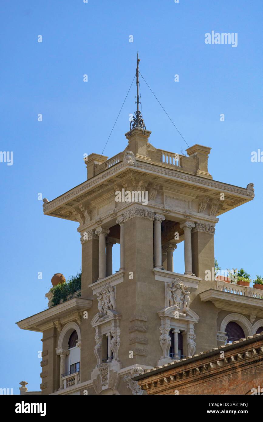 Palace of the Ambassadors (Palazzo degli Ambasciatori) with towers and ...