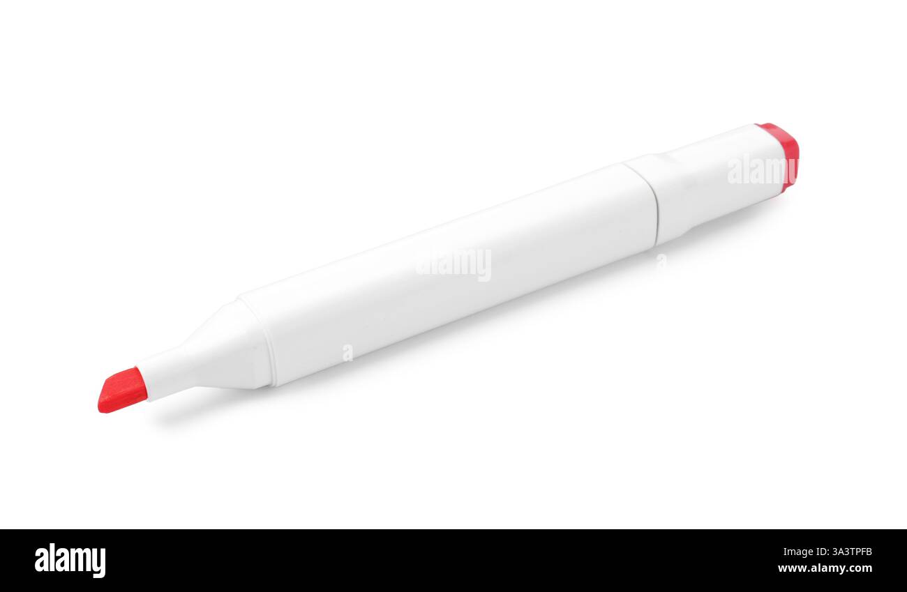 One double-sided marker pen on white background Stock Photo - Alamy