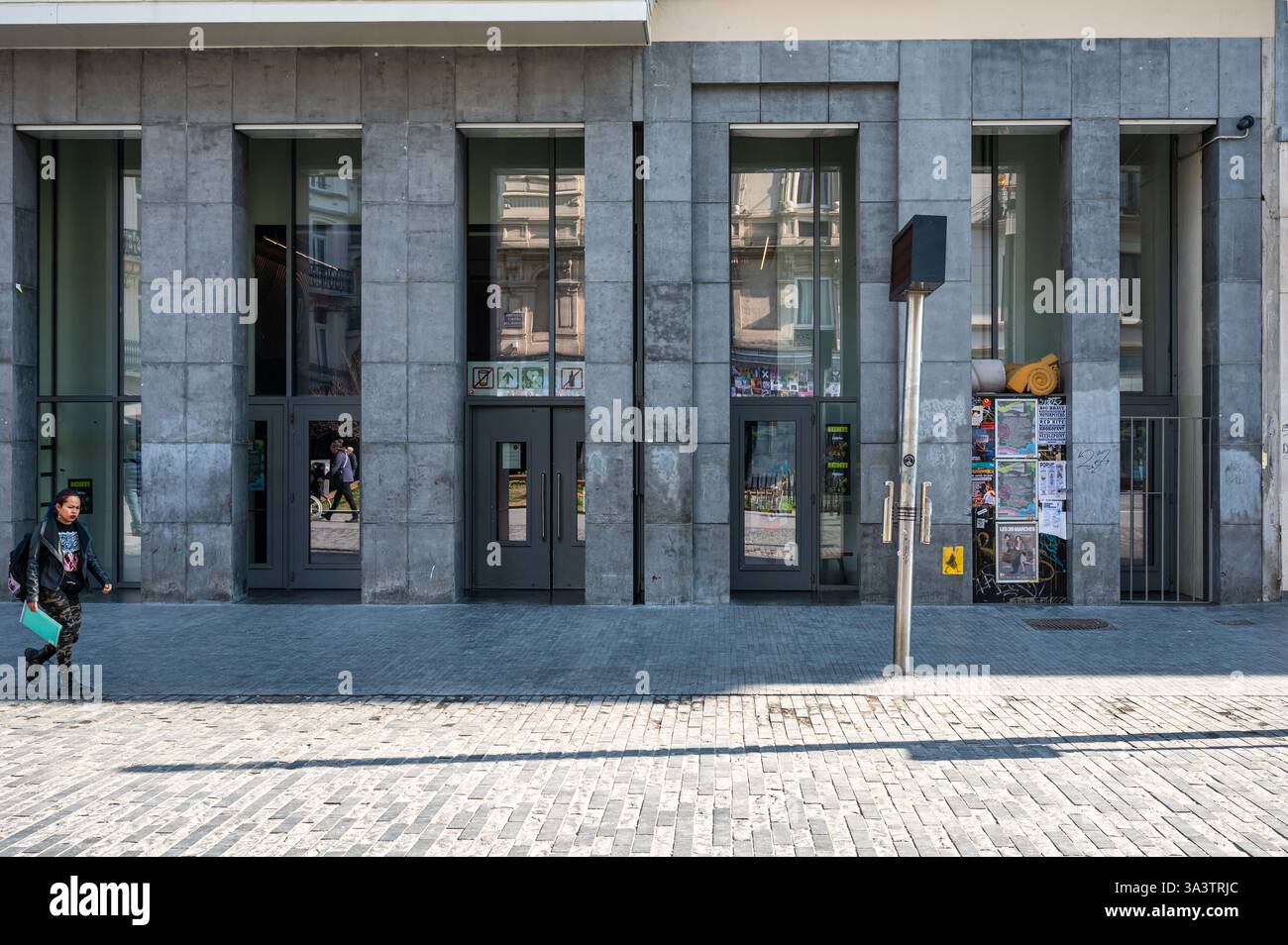 Facade of the Ancienne Belgique, Avenue Anspach Brussels old town ...
