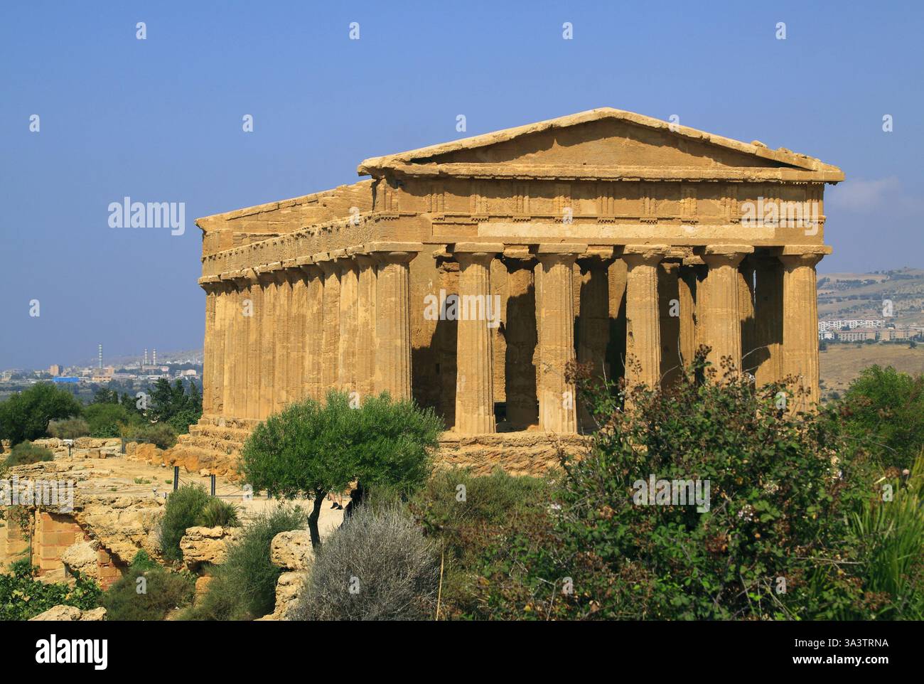 Italy, Sicil,y Agrigento. Valley of the Temples - Temple of Concordia ...
