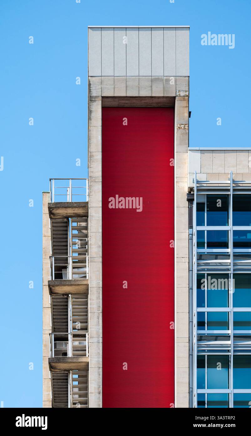 Detail of the contemporary headquarters of ACOD CGSP, the socialists ...