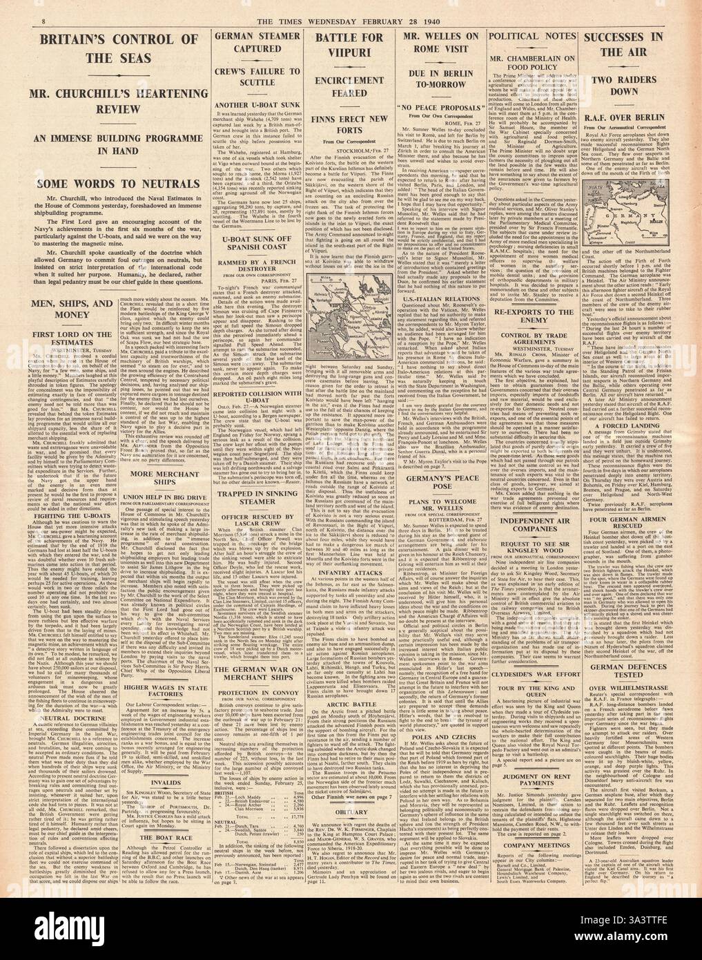 1940 the times britains control of the seas hi-res stock photography ...