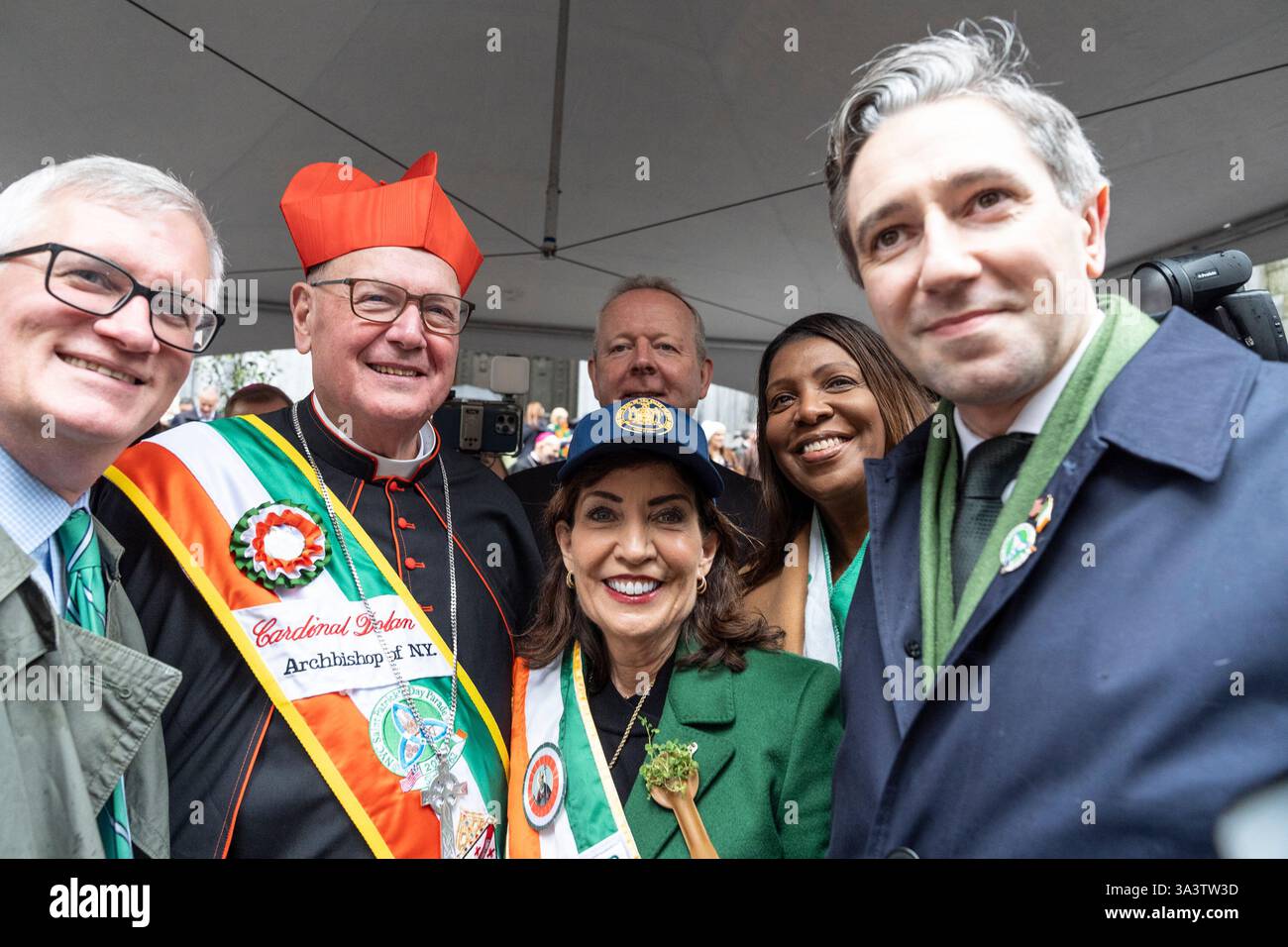 State Senator Brian Kavanagh, Cardinal Timothy Dolan, Governor Kathy ...