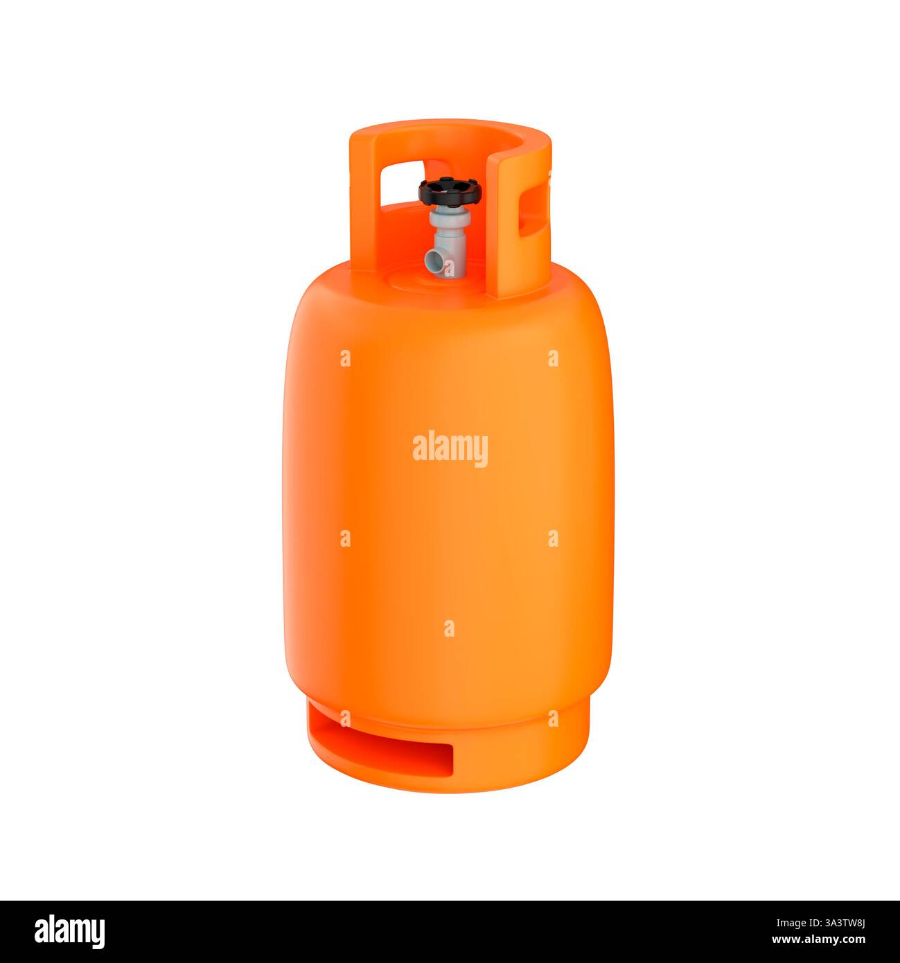 Stylized 3d icon of an orange gas cylinder over white background, 3d ...