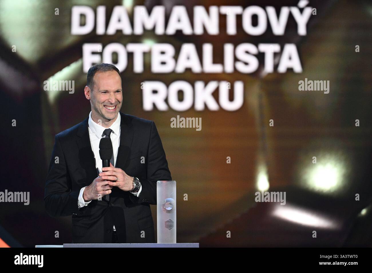 Prague, Czech Republic. 17th Mar, 2025. The title of Diamond Footballer ...