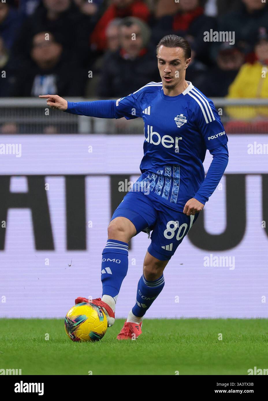 Milan, Italy. 15th Mar, 2025. Maxence Caqueret of Como 1907 during the ...