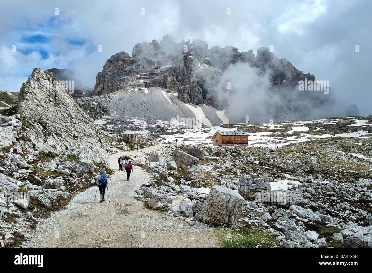A group of unrecognized tourists on the popular circular route around ...