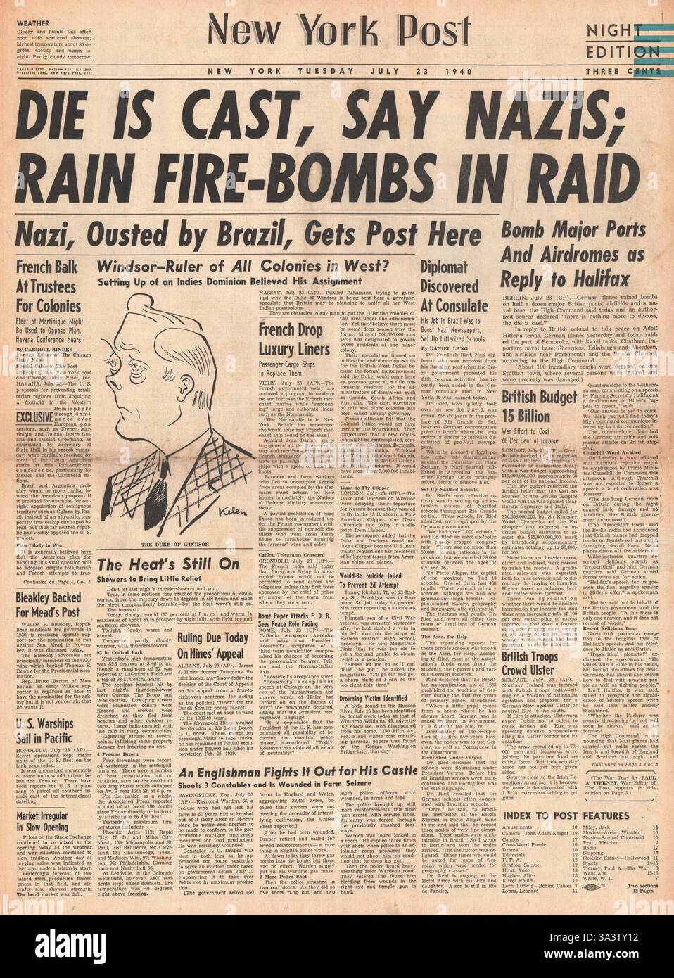 1940 new york post battle of britain hi-res stock photography and ...