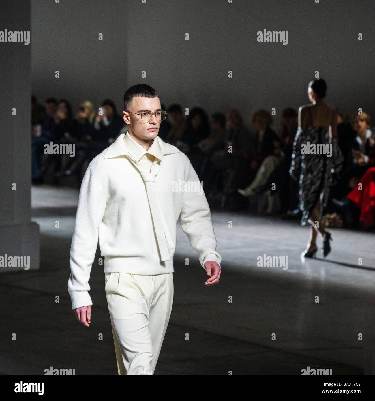 Kyiv, Ukraine - 14th February, 2025: Models gracefully walk the runway ...