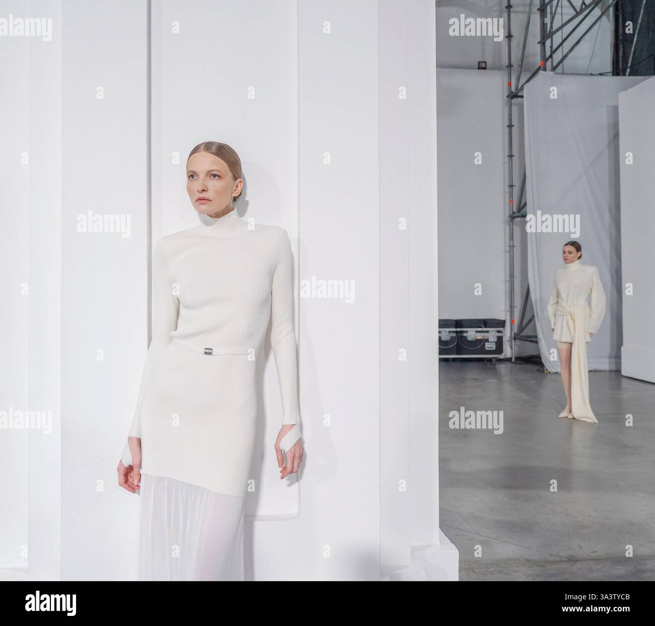 Kyiv, Ukraine - 14th February, 2025. A model Anna Sergienko poses ...
