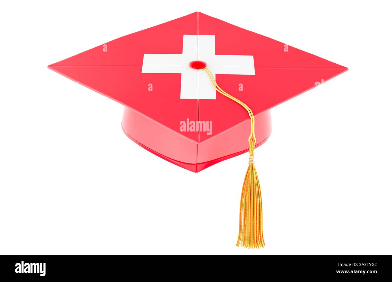 Graduation cap with Swiss flag. Education in the Switzerland, concept ...