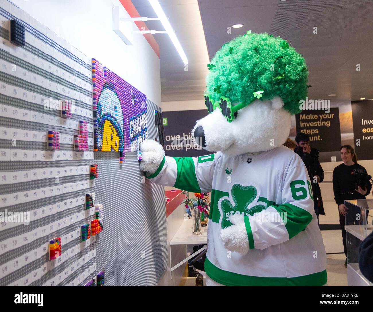Toronto, Canada. 17th Mar, 2025. Carlton the Bear, the mascot for the ...