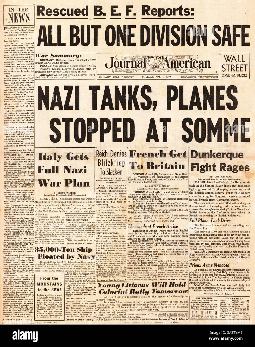 American expeditionary force 1940 hi-res stock photography and images ...