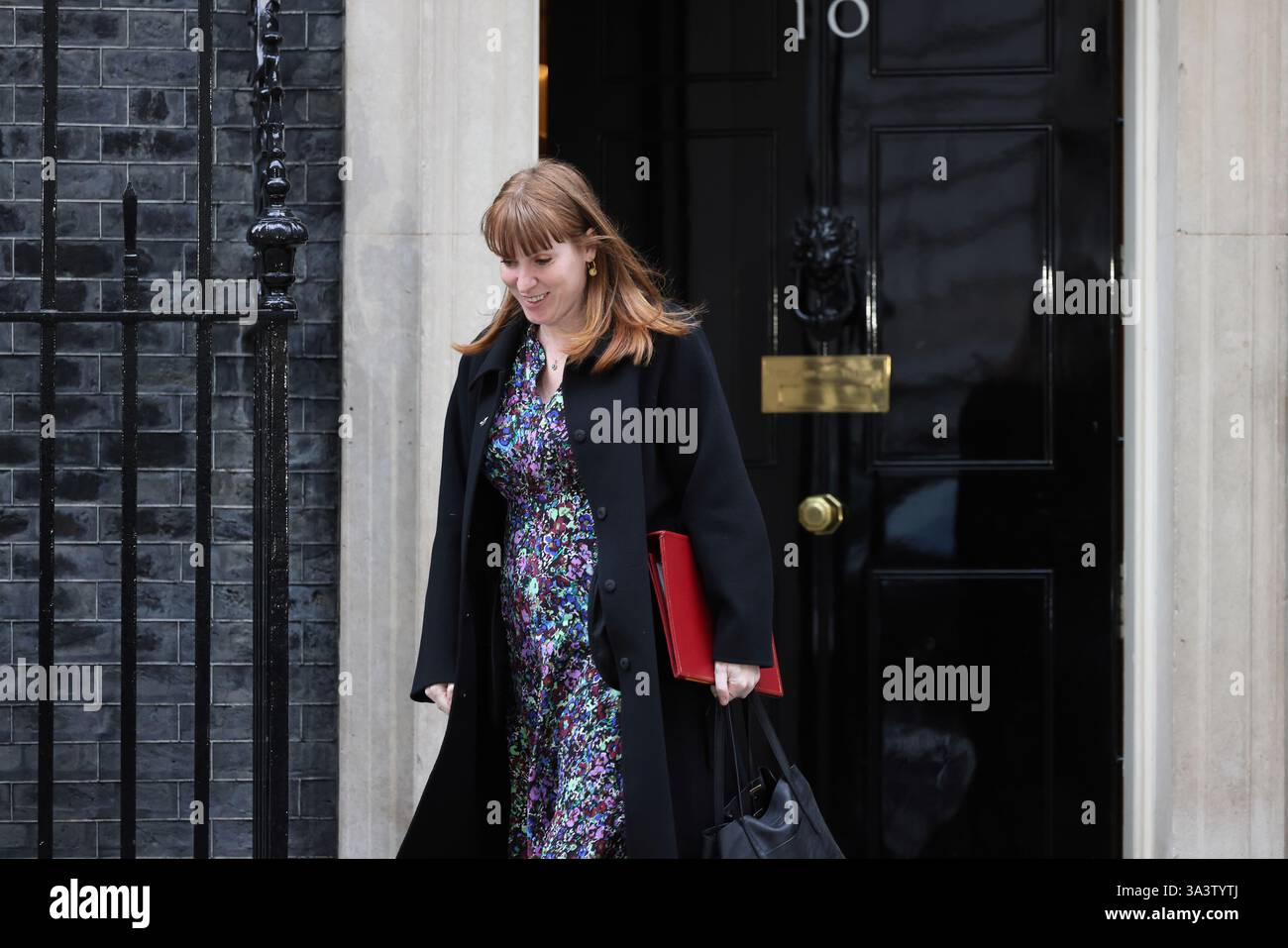 Deputy PM Angela Rayner leaves No. 10 Downing Street on March 17th 2025 ...