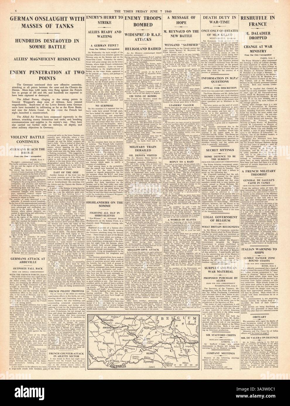 1940 the times german forces head south to paris hi-res stock ...
