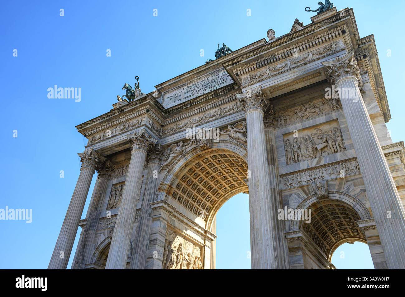 The Arco della Pace (Porta Sempione) close up – Milan, Italy – 03 March ...