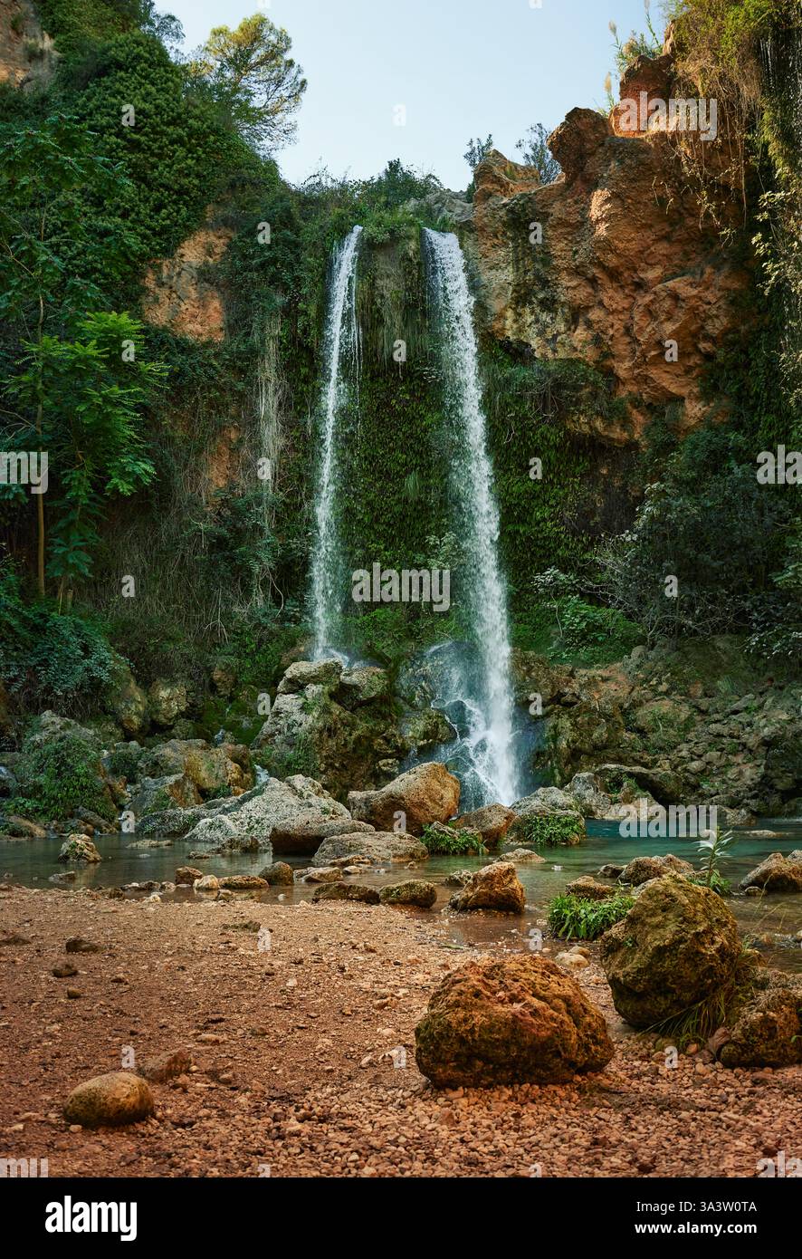 Discovery of a beautiful heavenly waterfall Stock Photo - Alamy