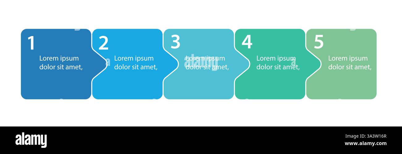 Infographics step blocks as puzzle jigsaw pieces. Infographics ...
