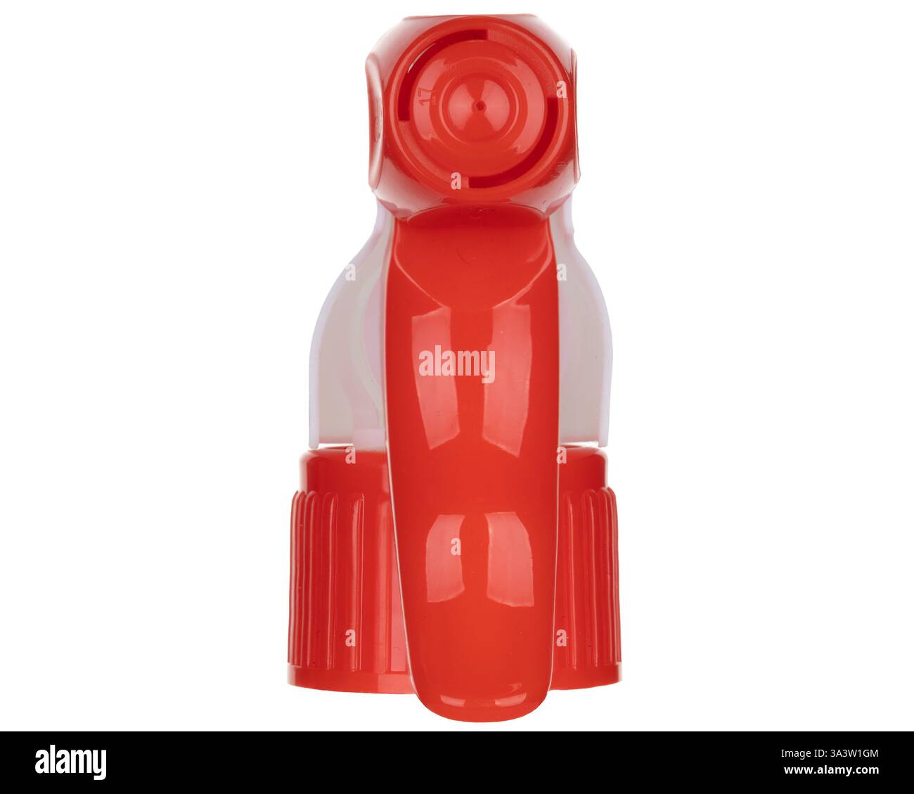Red and White Spray Nozzle Front View Stock Photo - Alamy