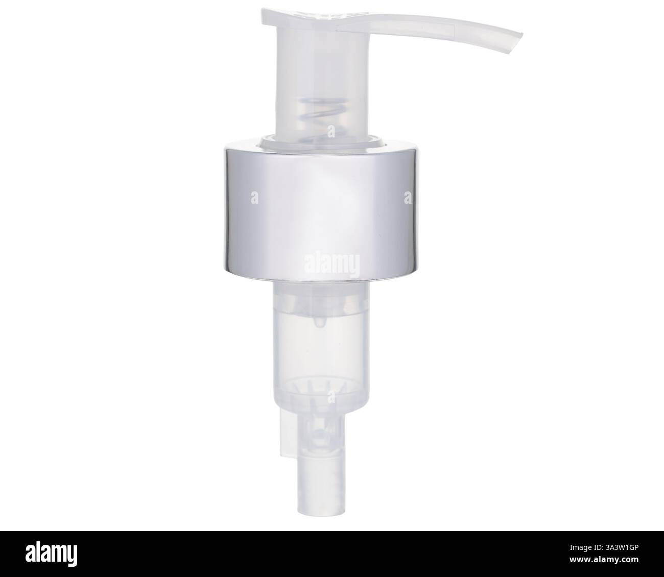 Transparent and Chrome Dispenser Pump for Bottles Stock Photo - Alamy
