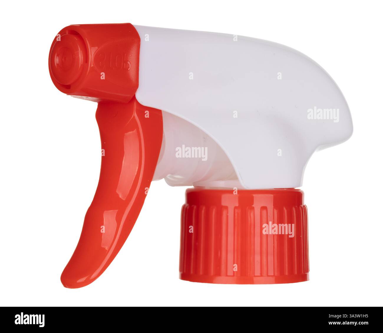 White and Red Plastic Spray Nozzle Side View Stock Photo - Alamy