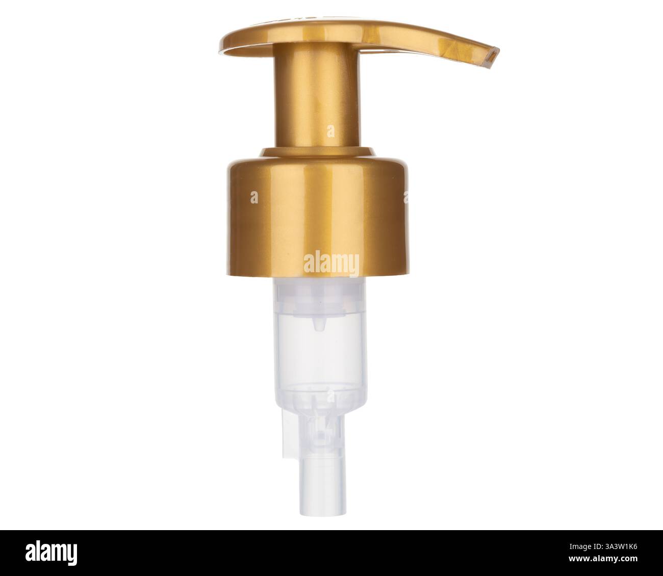 Gold Plastic Dispenser Pump Isolated Stock Photo - Alamy
