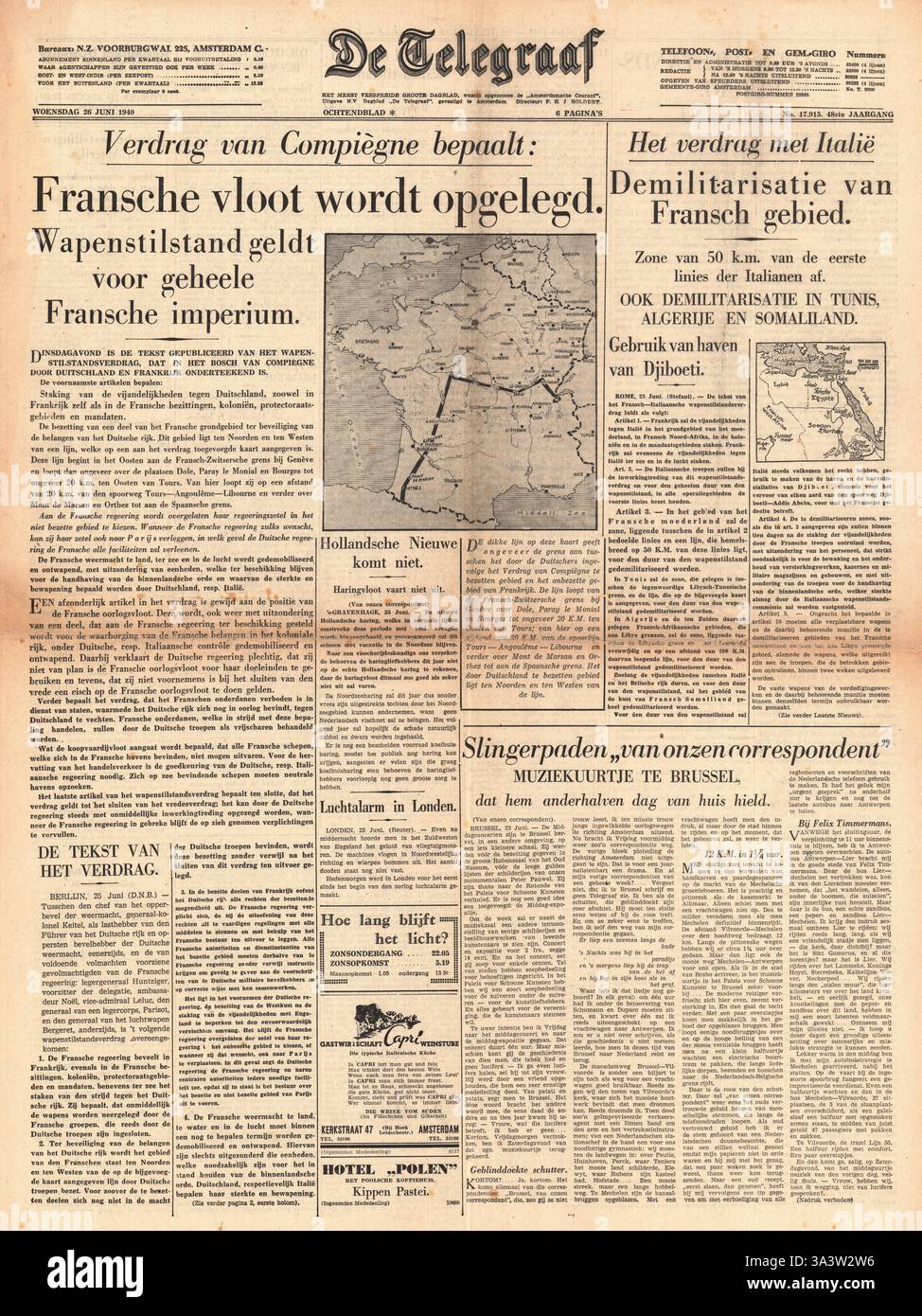 1940 der telegraaf france and the armistice hi-res stock photography ...