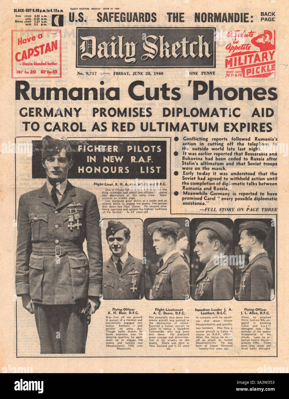 1940 daily sketch soviet ultimatum to romania hi-res stock photography ...
