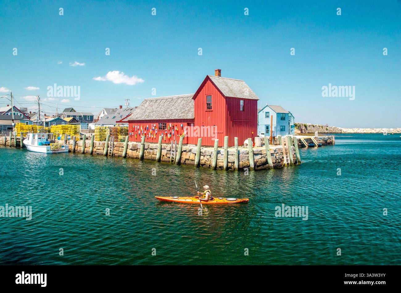 Kayak near picturesque seaside village hi-res stock photography and ...