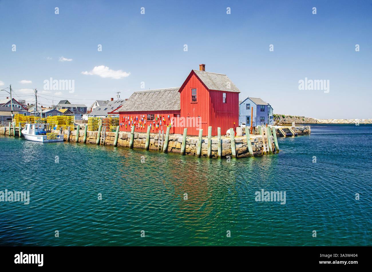 Motif # 1 watches over the small fishing harbor located at Rockport Ma ...