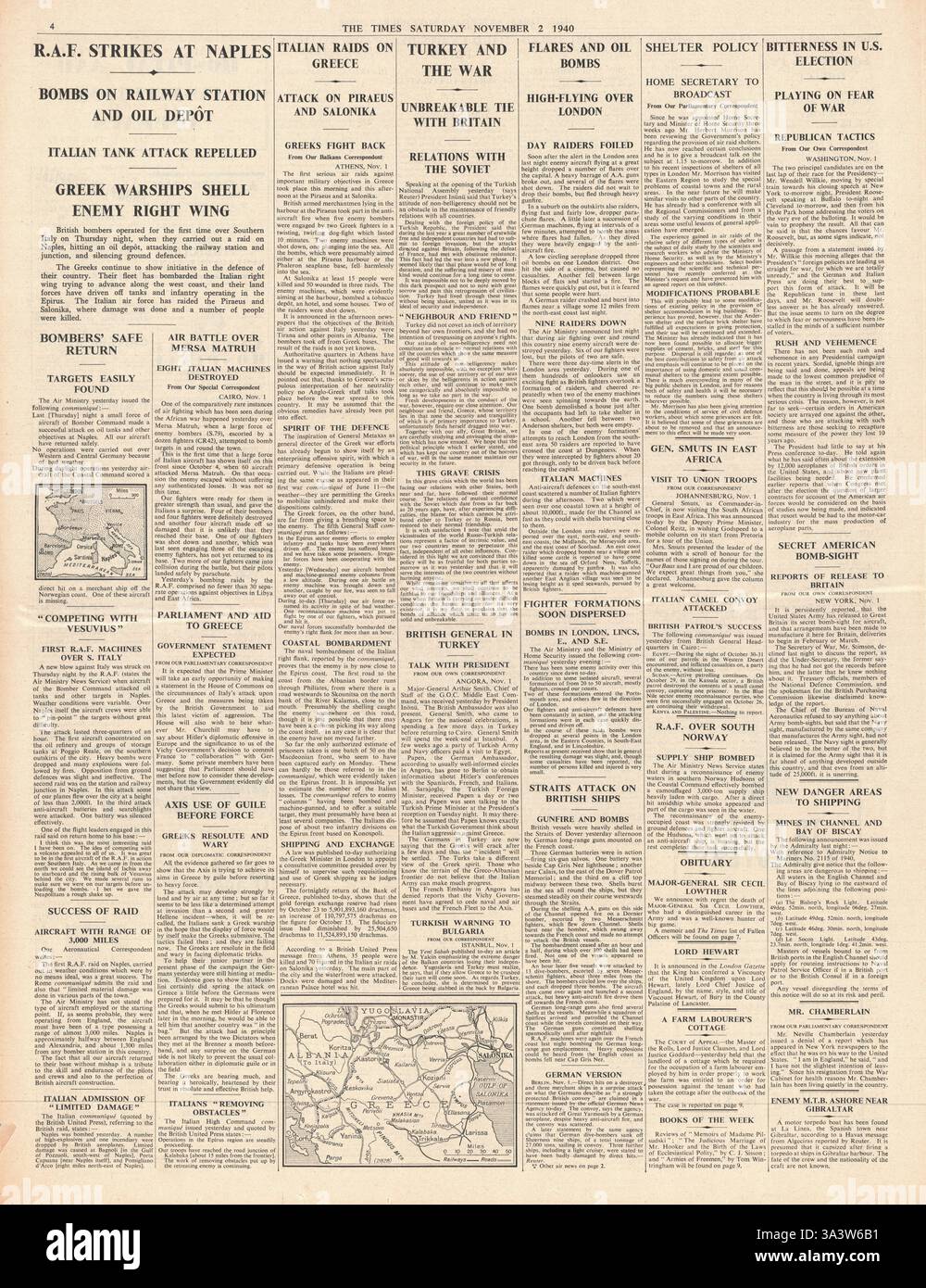 1940 the times raf bomb naples hi-res stock photography and images - Alamy