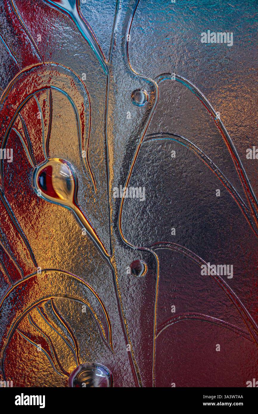 Decorative glass panel Stock Photo - Alamy