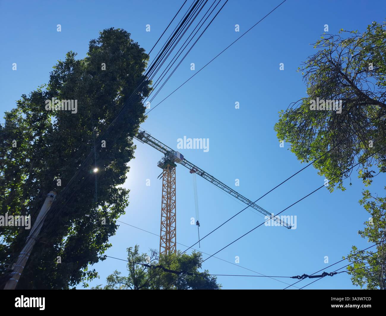 Construction site crane partially hi-res stock photography and images ...