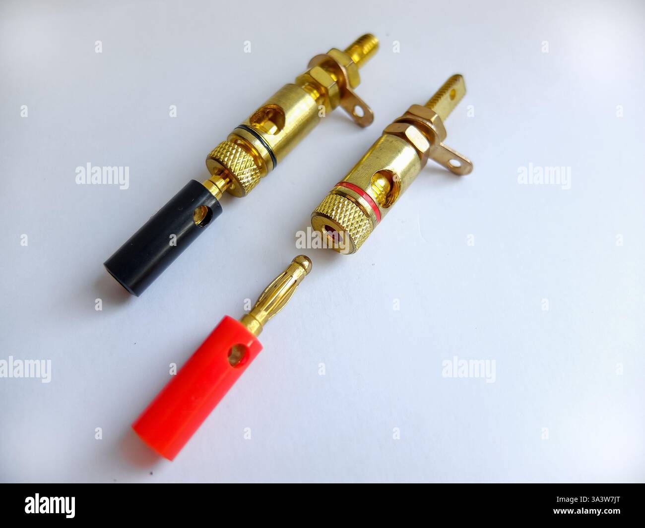 Adapter wire cable electronics audio speaker male banana plug connector ...