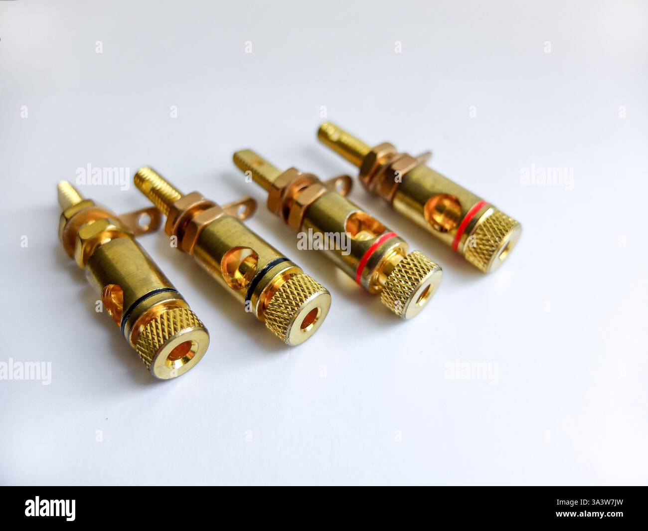 Adapter wire cable electronics audio speaker male banana plug connector ...