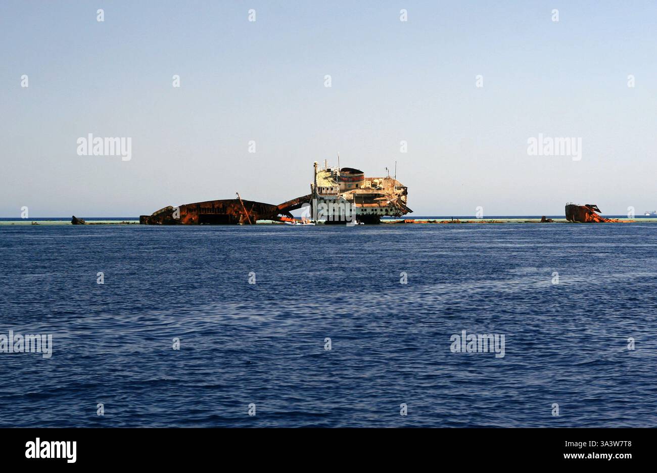 The wreck of the Louilla on Gordon reef, Egypt Stock Photo - Alamy