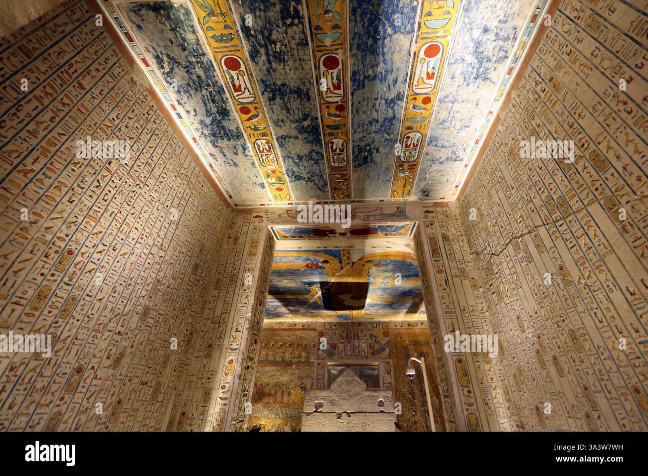 Reliefs of KV 2 the tomb of Ramses IV in Valley of the Kings, Egypt ...