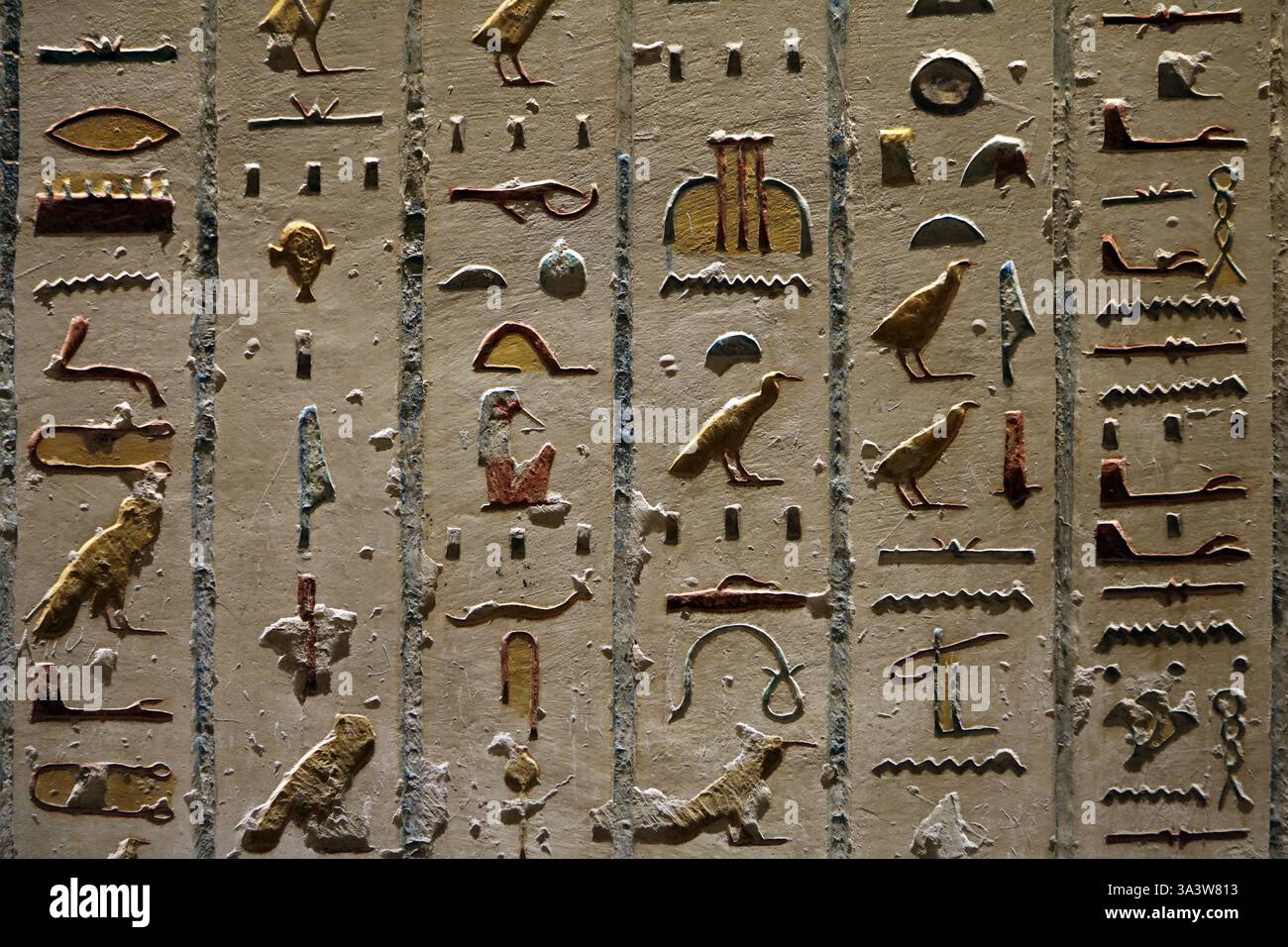 Hieroglyphs in KV 2 the tomb of Ramses IV in Valley of the Kings, Egypt ...