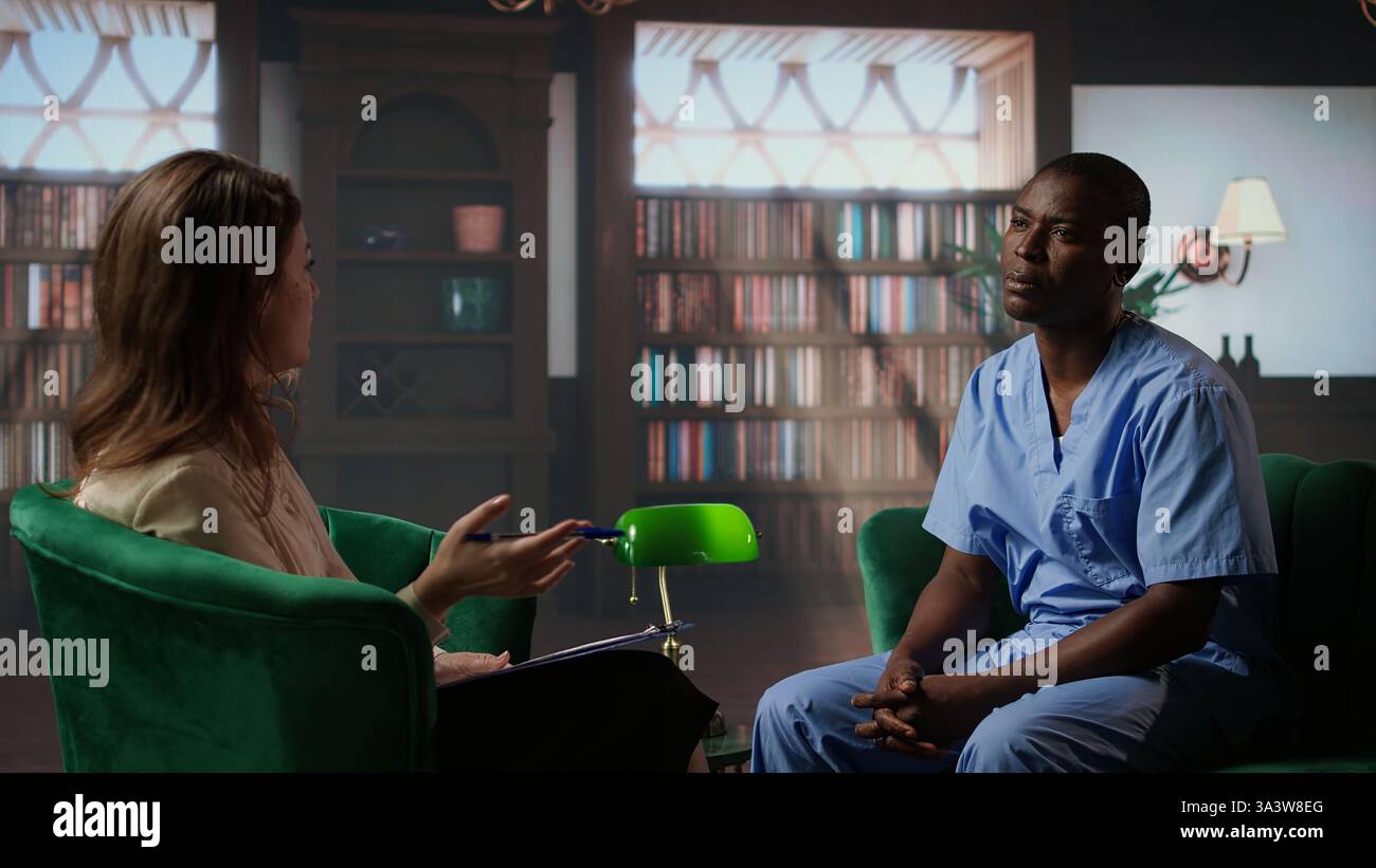 African american nurse struggles hi-res stock photography and images ...