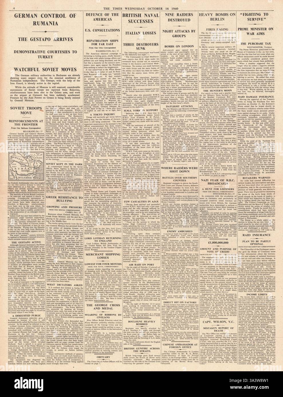 1940 the times hms ajax sinks three italian warships hi-res stock ...