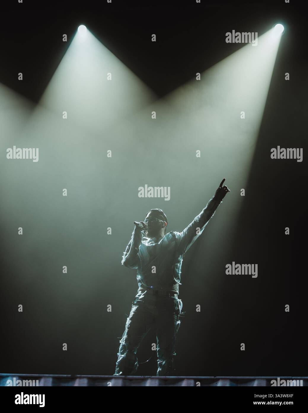 Barcelona, Spain. 16th March 2025. Jhayco (aka Jhay Cortez), reggaeton ...