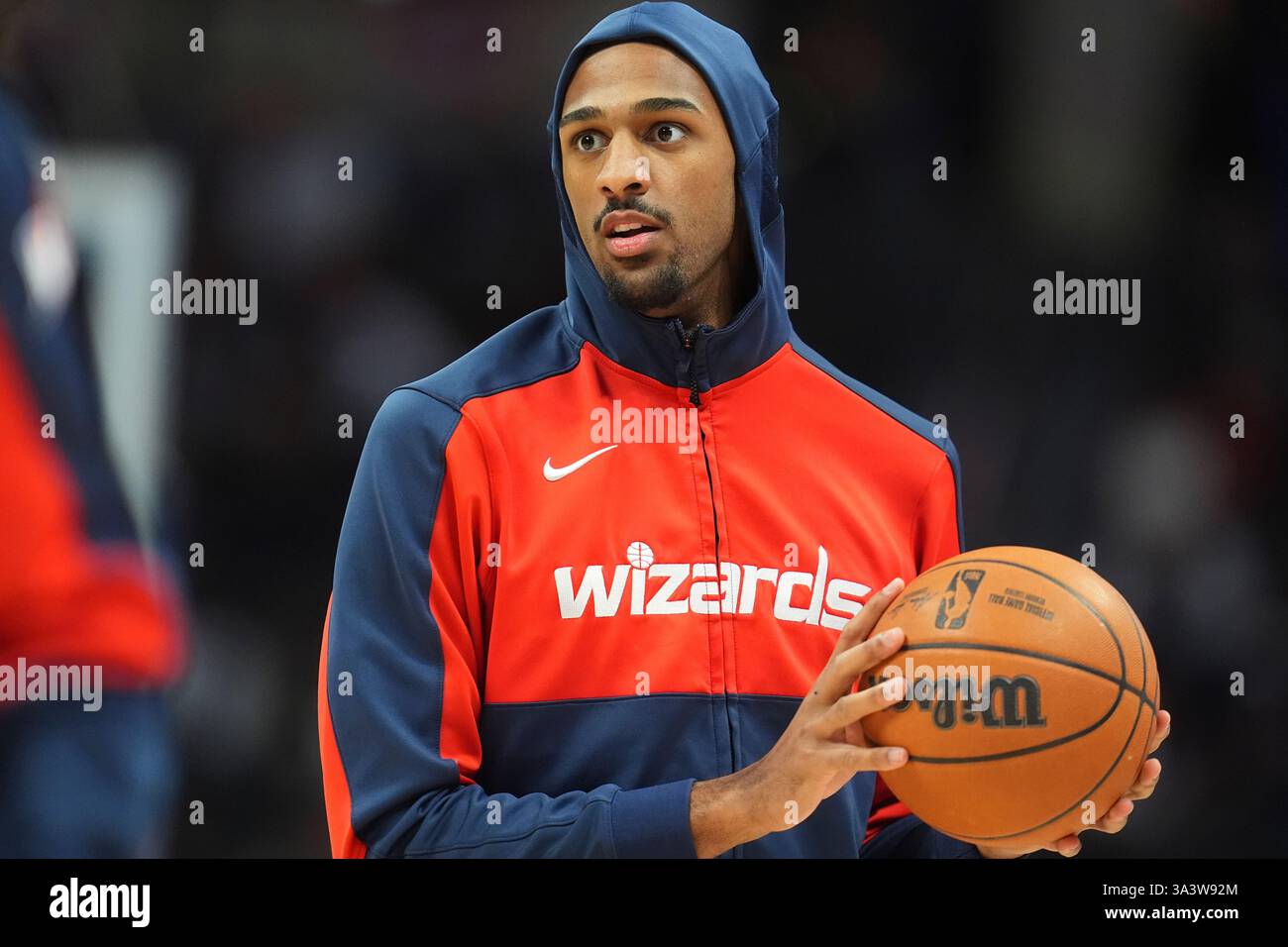 Washington Wizards forward Alex Sarr (20) in the first half of an NBA ...