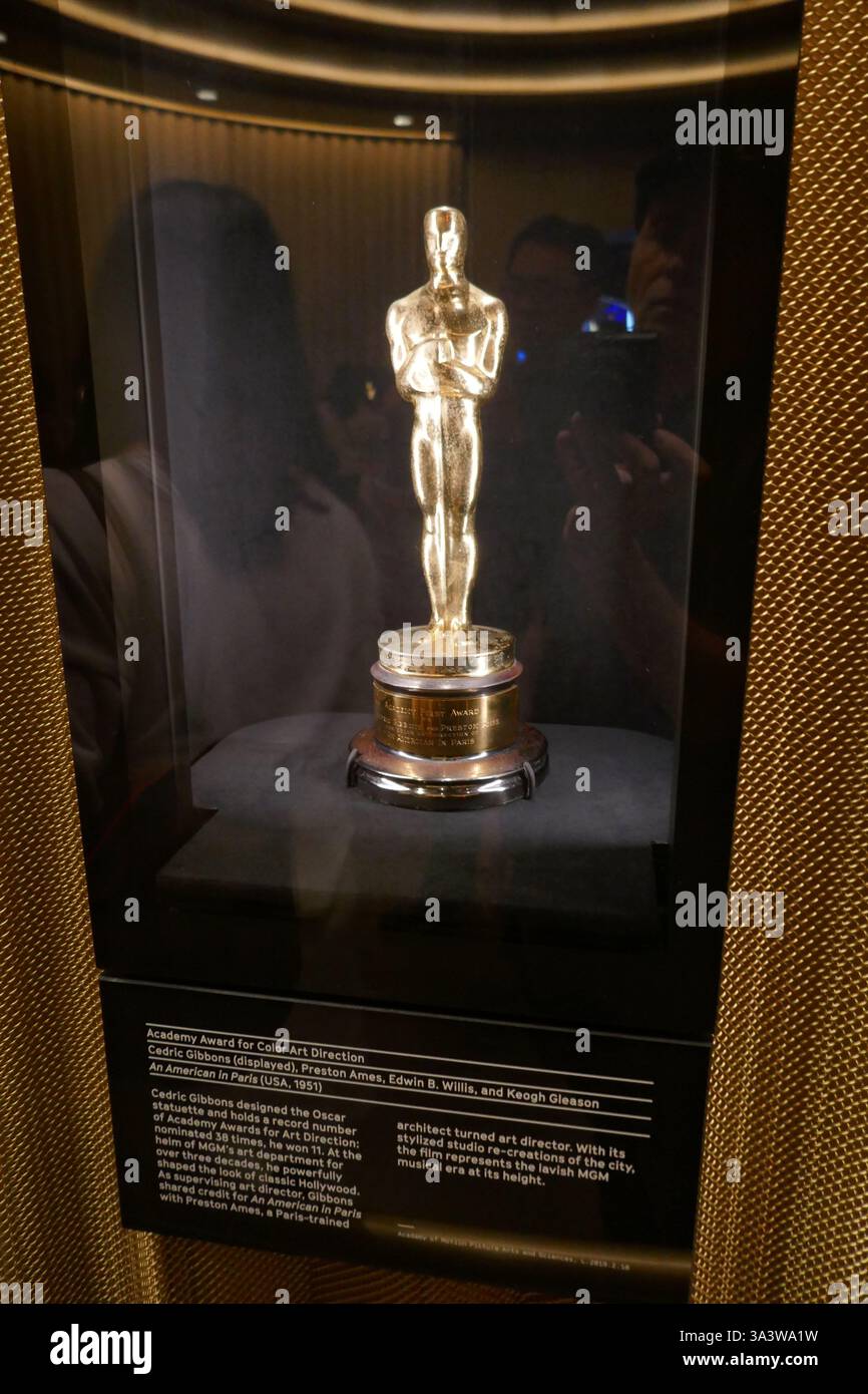 Los Angeles, California, USA 16th March 2025 Cedric Gibbons Oscar on ...