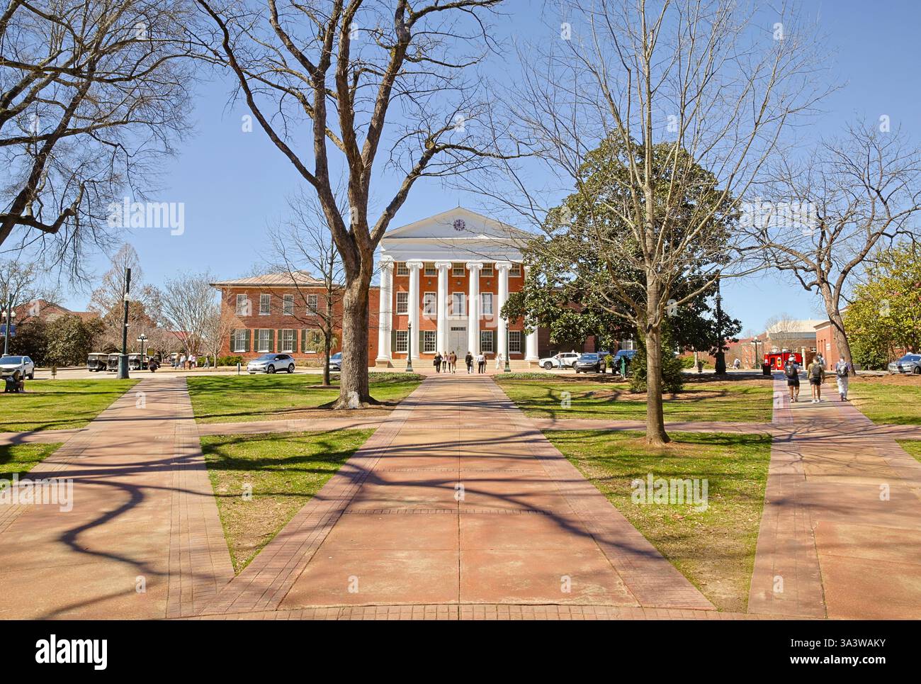 Oxford, MS - February 28, 2025: Students walk in University Circle near ...