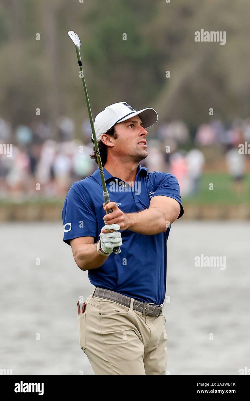 March 16, 2025: Will Gordon hits his approach shot during the final ...