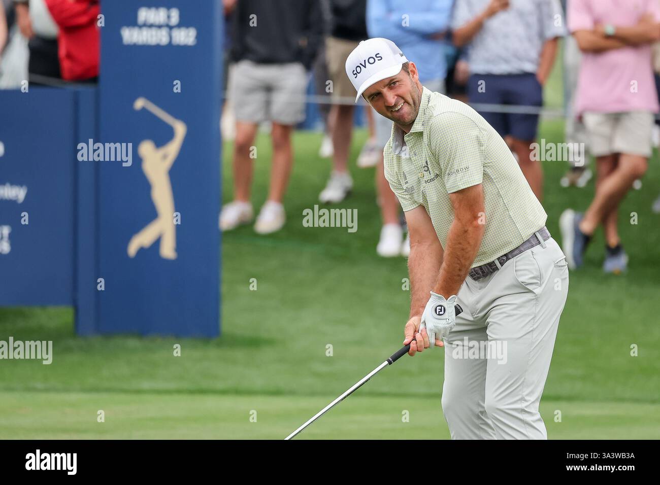 March 16, 2025: Denny McCarthy readies for his tee shot on the 3rd hole ...