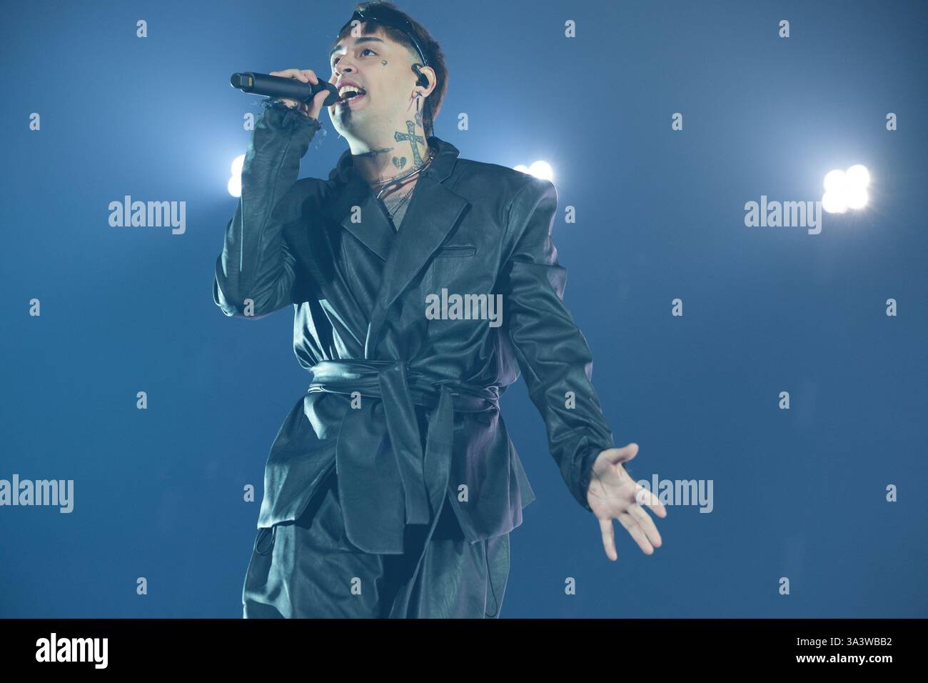 The artist Tiago PZK during his concert at the Movistar Arena, on 14 ...