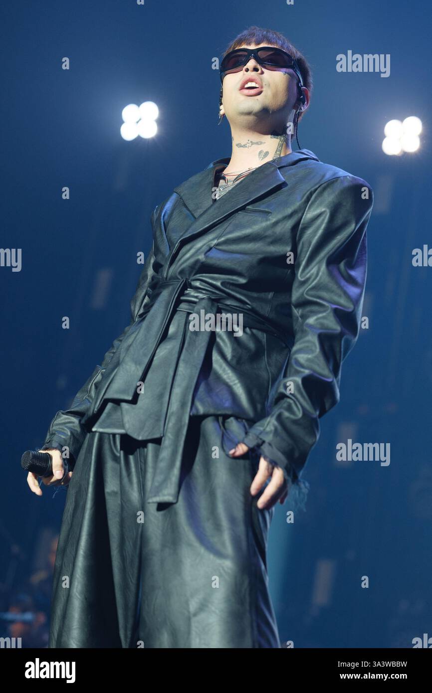 The artist Tiago PZK during his concert at the Movistar Arena, on 14 ...