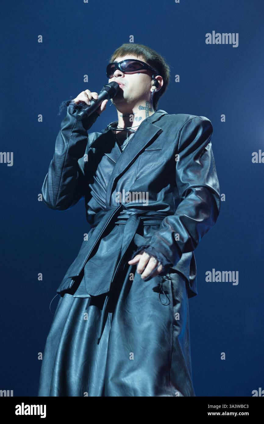 The artist Tiago PZK during his concert at the Movistar Arena, on 14 ...